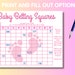 Girl Baby Shower Pink Footprints Guessing Game, Baby Betting Squares ...