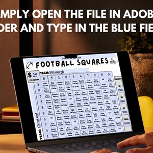 100 Square Football Pool Template: Editable Fundraiser Board (digital ...