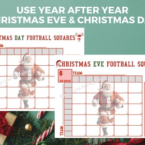 25 Football Squares Template Printable Christmas Eve and Day Football ...