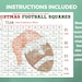 Christmas Football Squares Template: Editable Printable (PDF) - Etsy