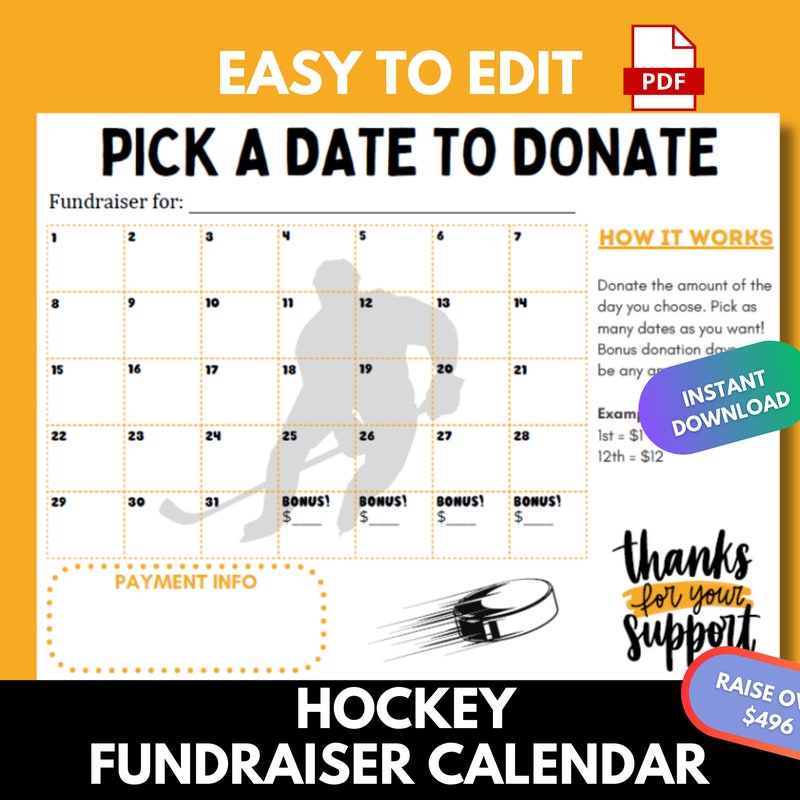 Hockey Fundraiser Flyer - Etsy