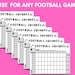 50 Square Football Pool Template: Fundraiser Game (printable PDF) - Etsy