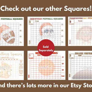 Editable Football Squares Template Printable Editable PDF Football ...