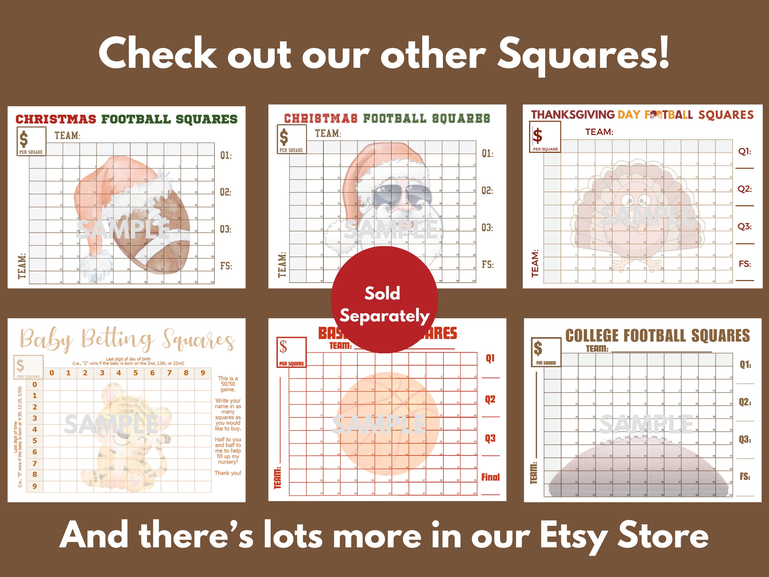 Editable Football Squares Template Printable Editable PDF Football ...