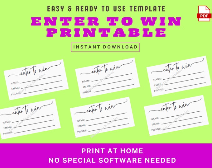 Modern Printable Raffle Ticket Template for Canva Editable Custom Draw ...