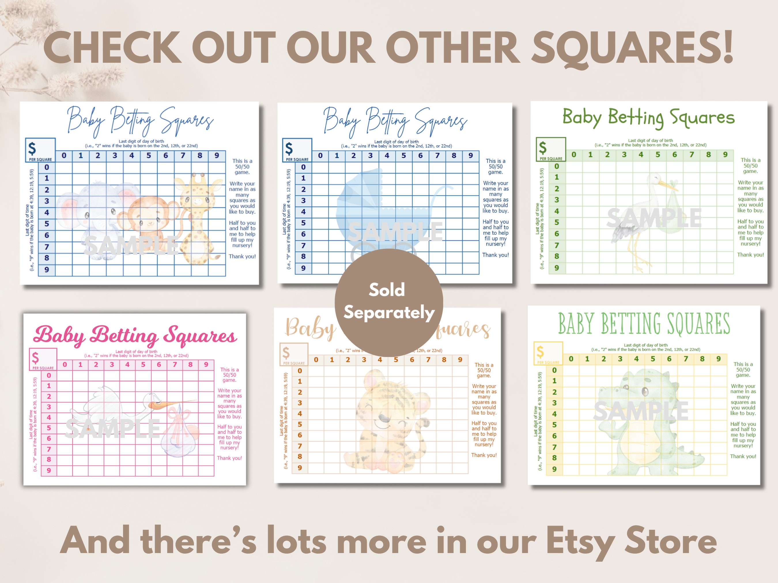 Pink Bear Baby Betting Squares Editable Baby Shower Game Customizable ...