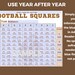 Editable Football Squares Template Printable Editable PDF Football ...