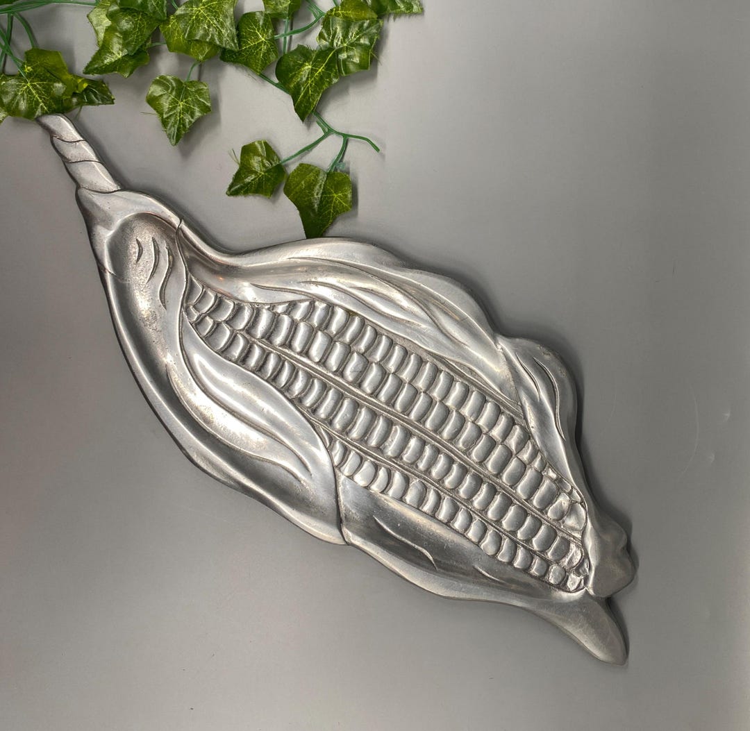Vintage Metal Corn Shaped Serving Platter - 1980s - Etsy