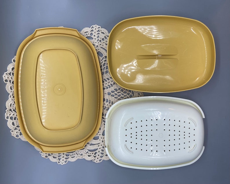 Vintage Tupperware Vegetable Steamer Harvest Gold - Etsy