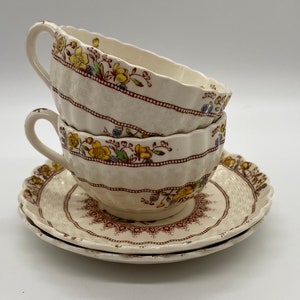 Spode Copeland buttercup Tea Cup/saucers set of 2 - Etsy