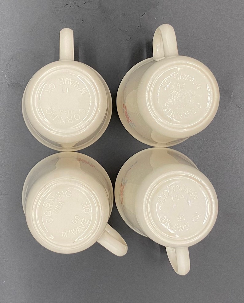 Corelle Mugs English Breakfast Pattern - Set of 4 - Etsy