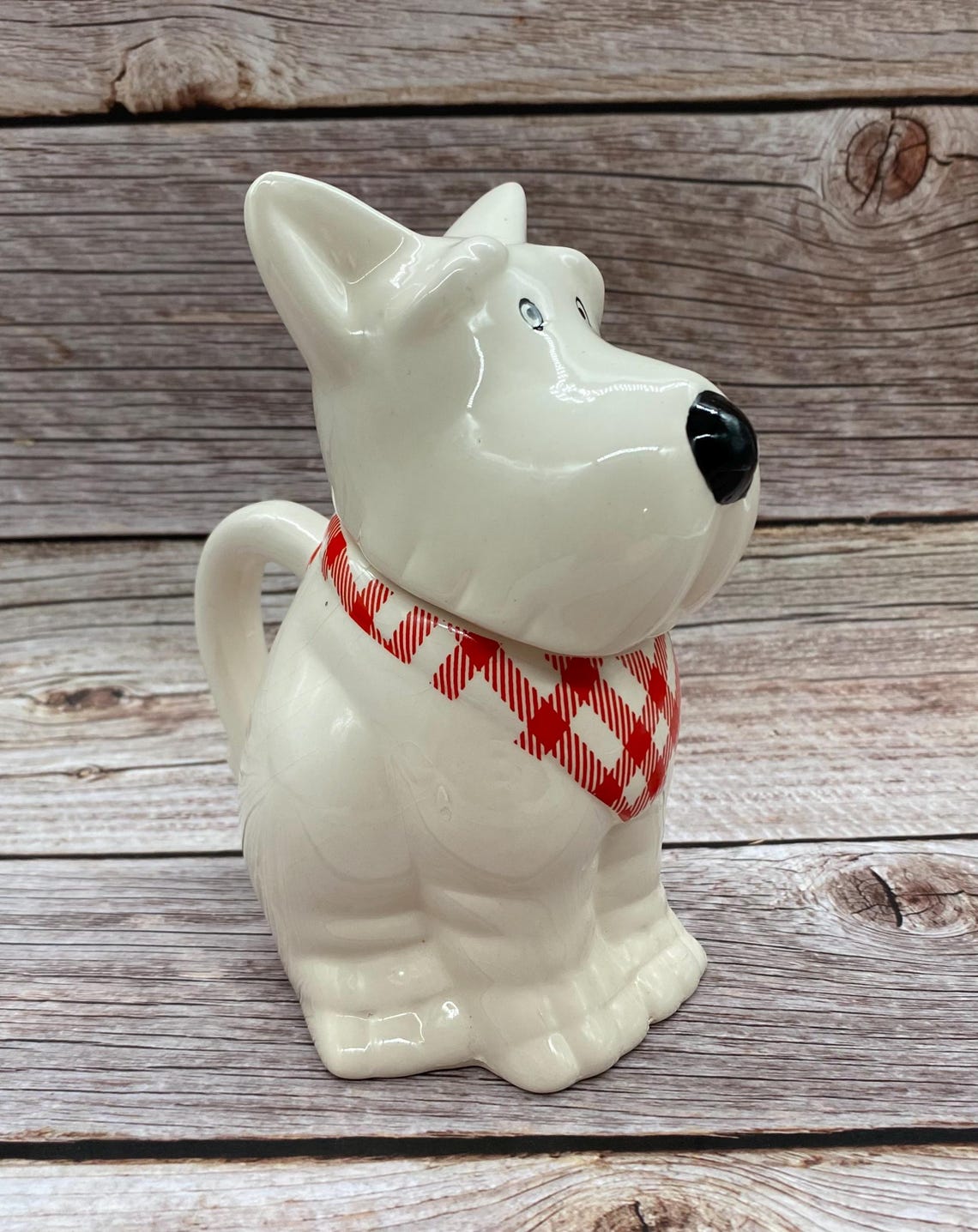 White Scotty Dog /scottish Terrier SMALL Cookie Jar MSRF Inc. - Etsy