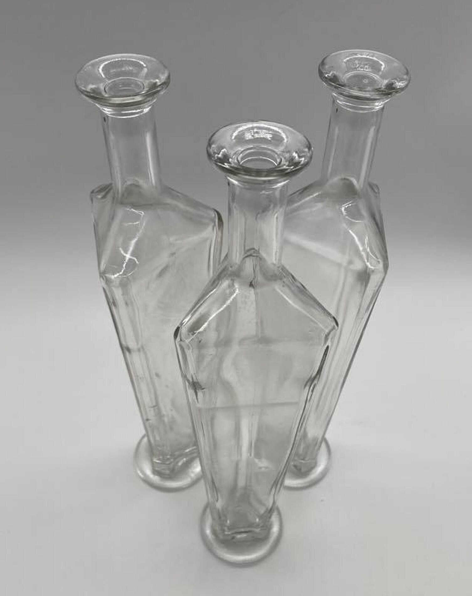 Tall Triangular Shaped Vases Set of 3 - Etsy