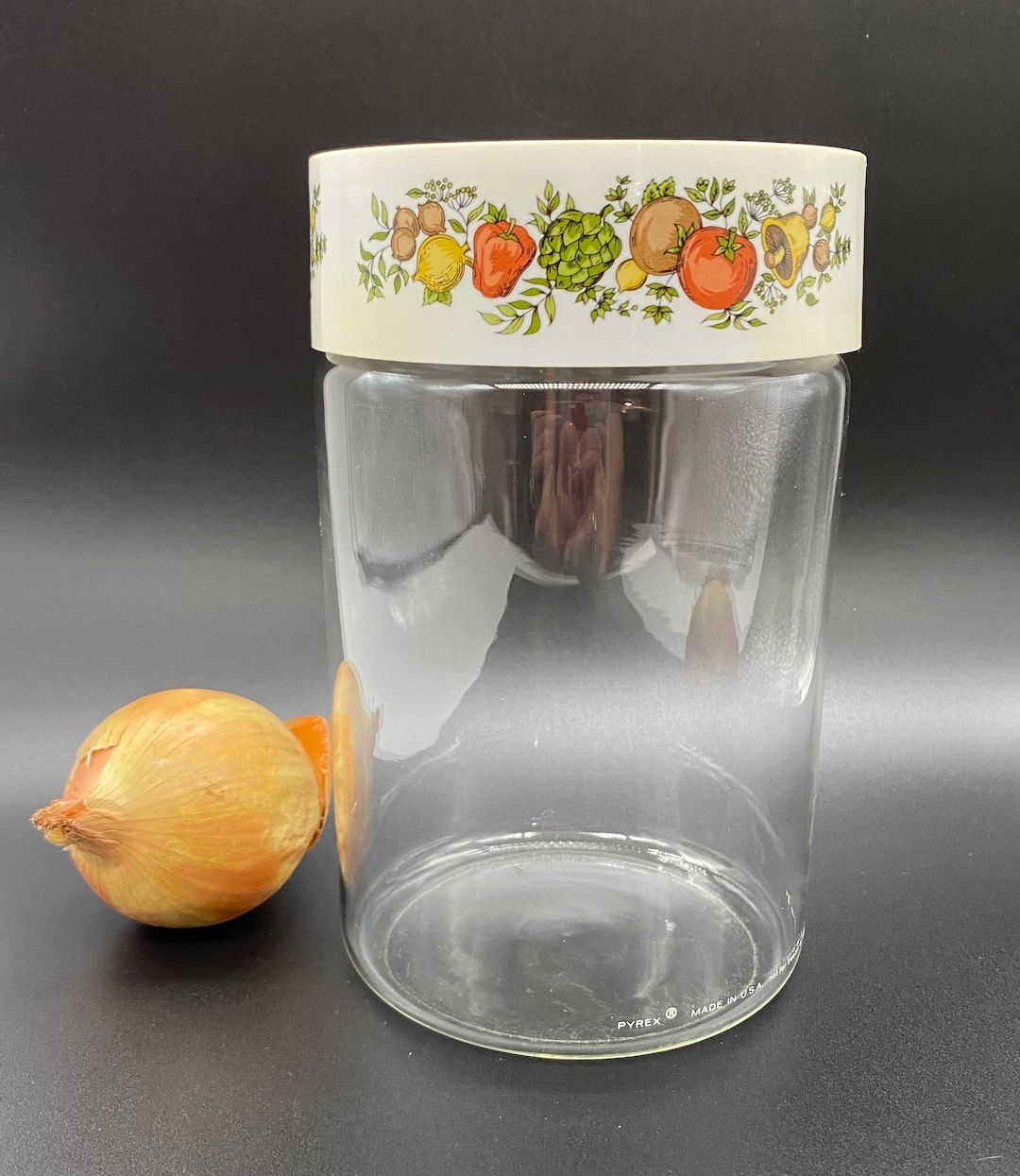 Pyrex Spice of Life Glass Jar With Lid - 1970s - Etsy