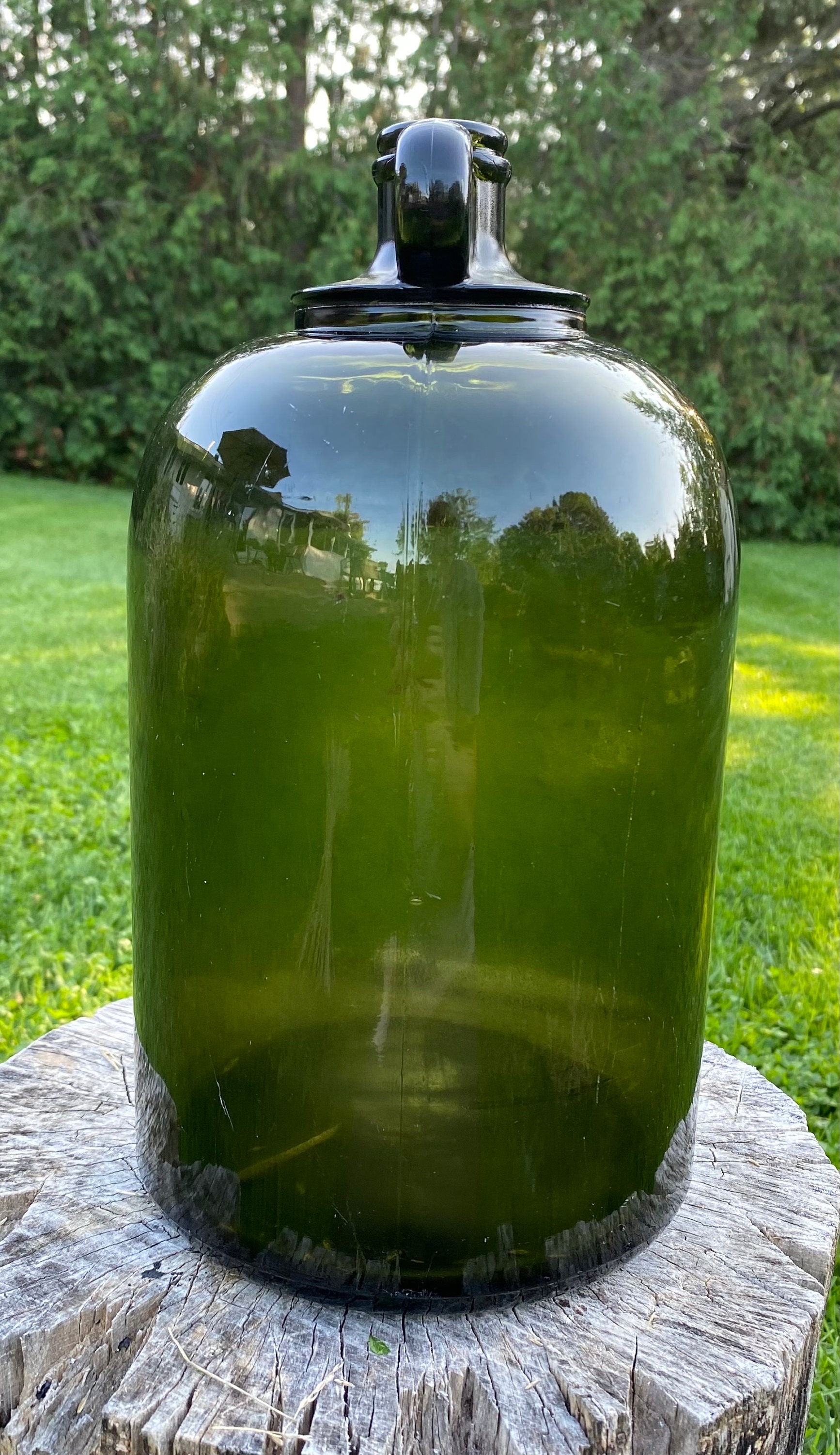 Vintage 1 Gallon Dark Green Glass Jug Dominion/made in Canada - Etsy
