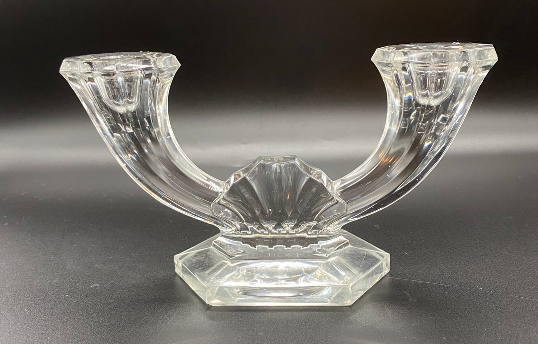 Vintage Val Saint Lambert - Imperial Pattern - Crystal Candle Holders ...