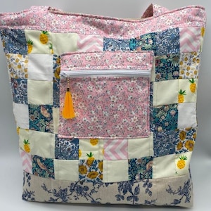 Patchwork Quilted Tote Bag - Etsy