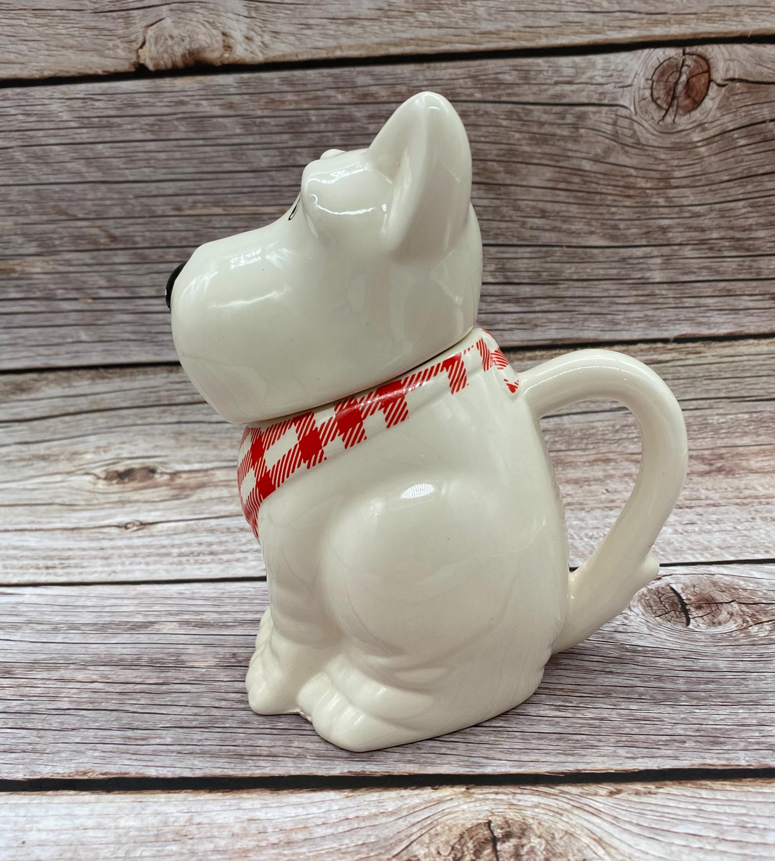 White Scotty Dog /scottish Terrier SMALL Cookie Jar MSRF Inc. - Etsy