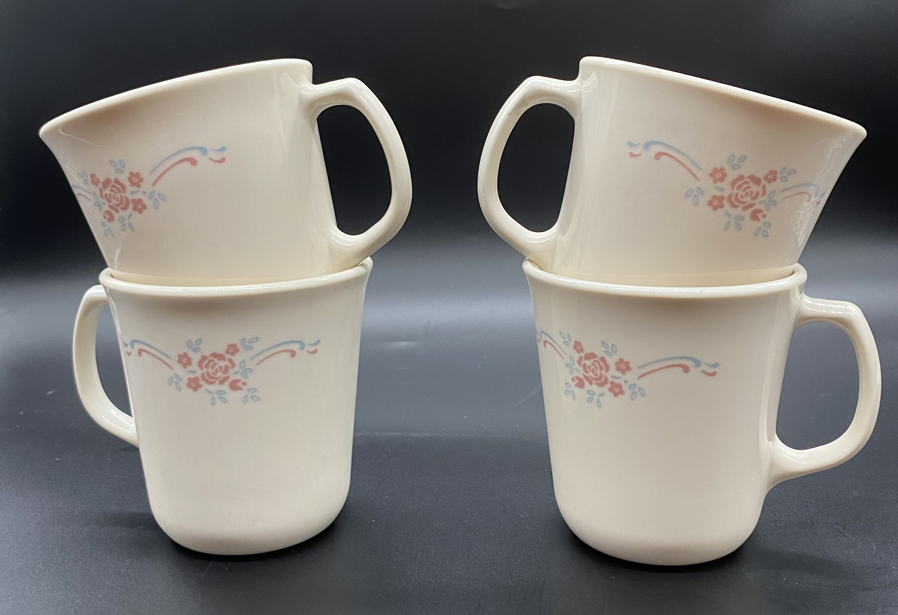 Corelle Mugs English Breakfast Pattern - Set of 4 - Etsy