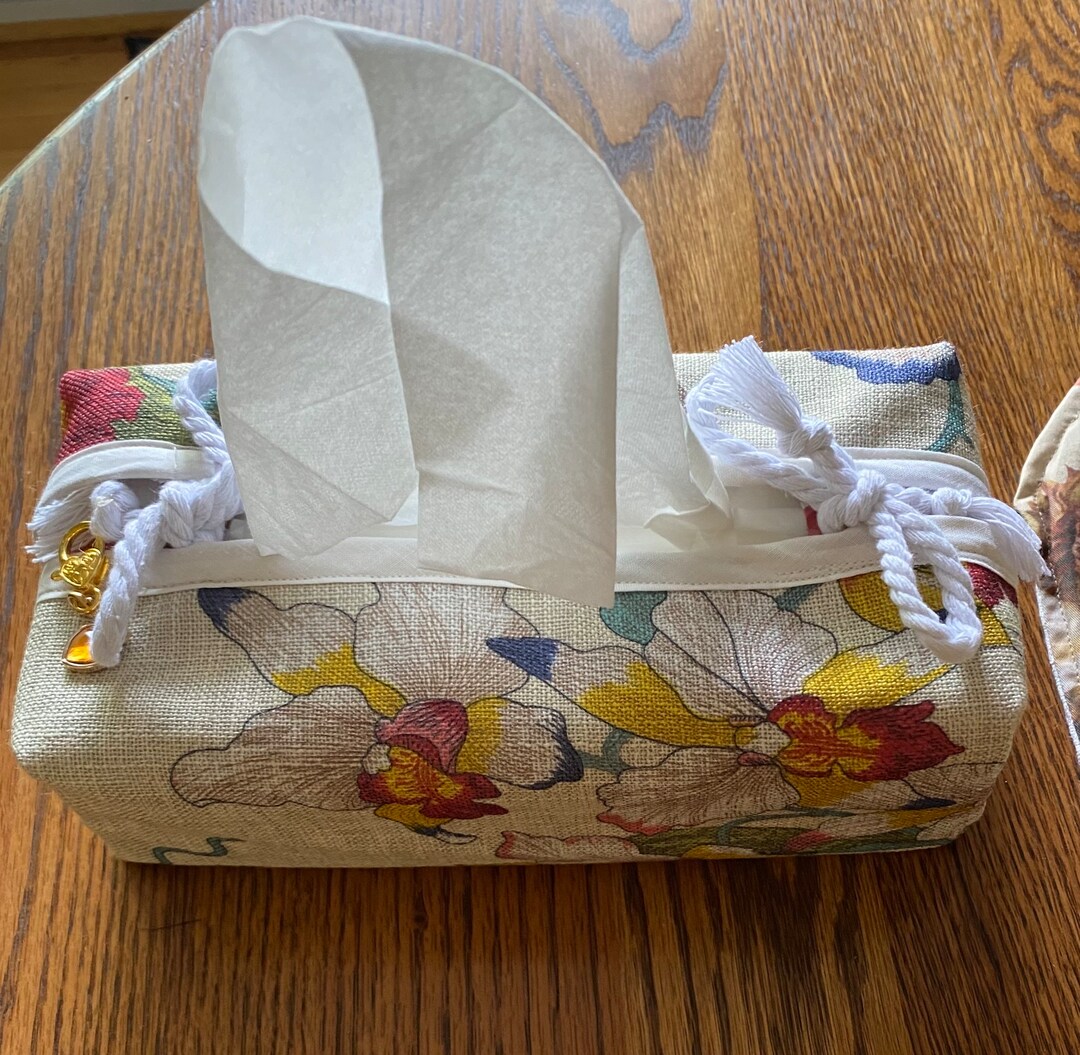 Handmade Canvas Fabric Tissue Box Cover - Etsy