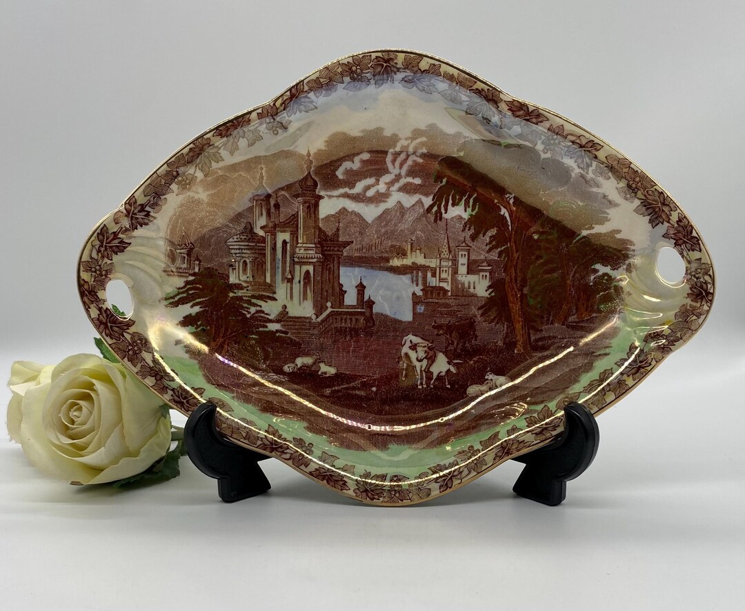 Vintage Maling Lustre Ware Serving Dish - Transferware - Venice Scenes ...