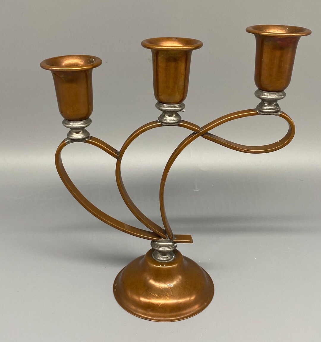 Vintage Venetian Copper - Art Nouveau- 3-arm Candelabra - Etsy