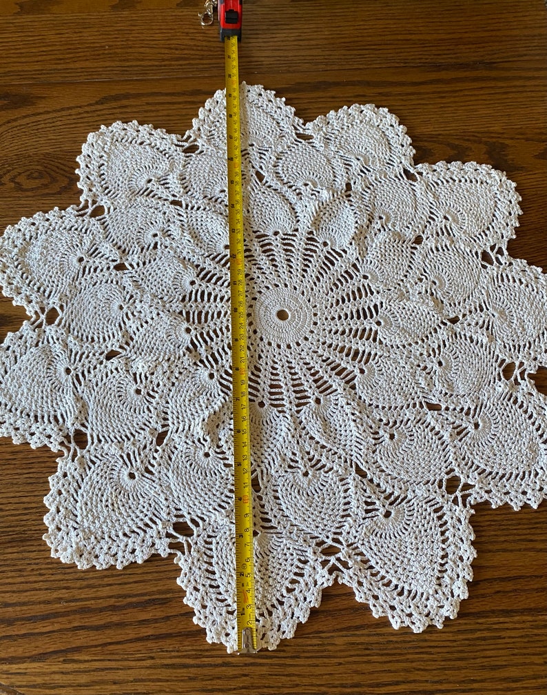 Large 20 Round Diameter Crochet Pineapple Doily - Etsy