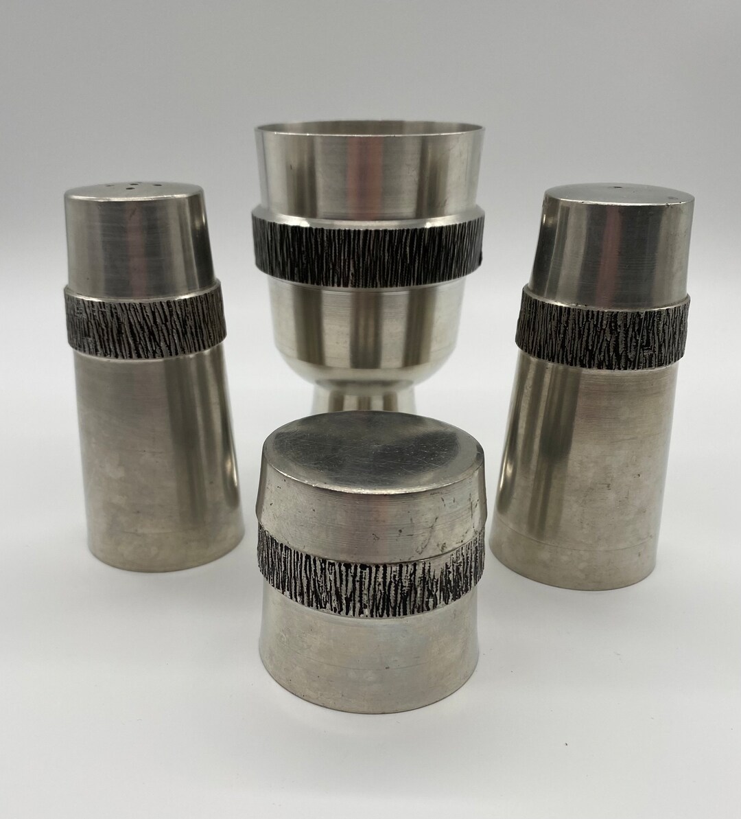 Vintage Cast Pewter Salt/pepper Cruet Set Made in England Mid Century ...