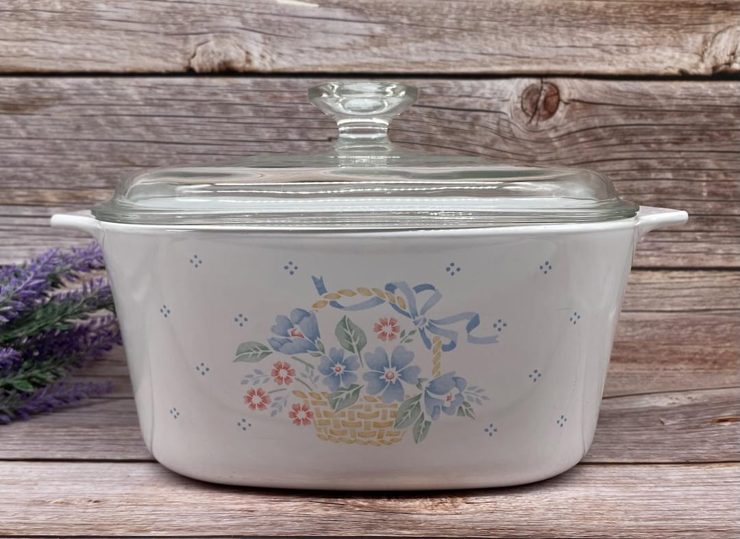 Corning Ware - Country Cornflower Pattern - Casserole Dish and Pyrex ...