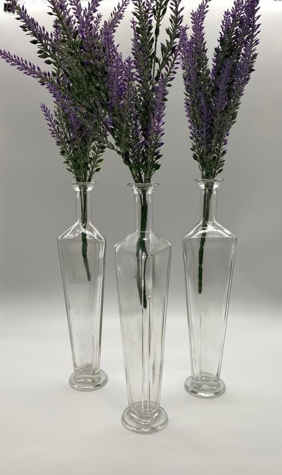 Tall Triangular Shaped Vases Set of 3 - Etsy