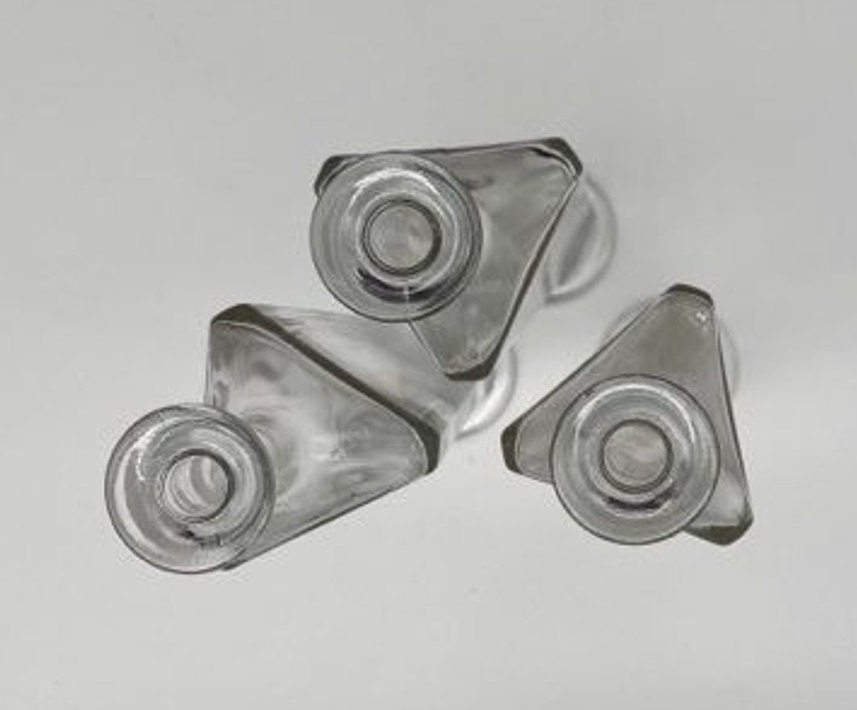Tall Triangular Shaped Vases Set of 3 - Etsy
