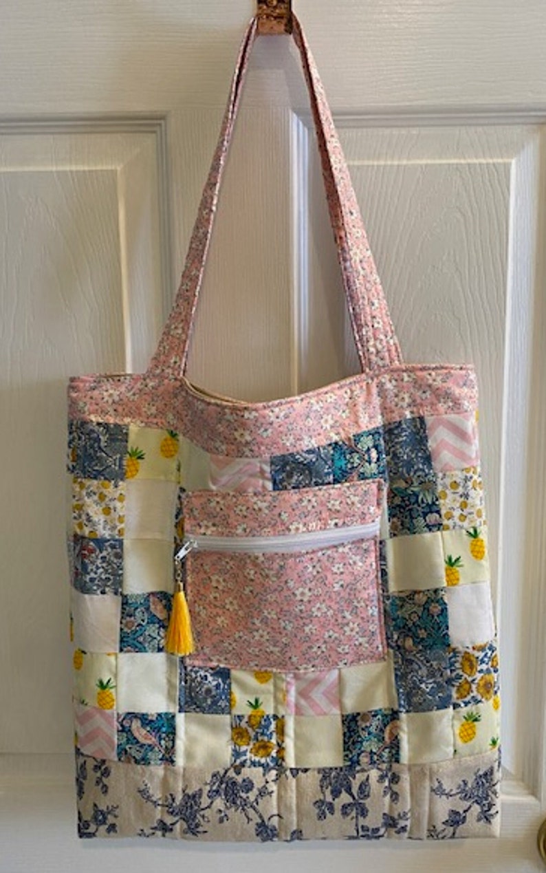 Patchwork Quilted Tote Bag - Etsy