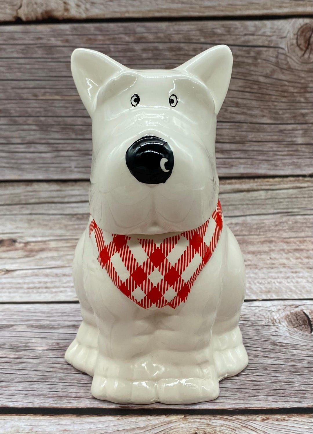 White Scotty Dog /scottish Terrier SMALL Cookie Jar MSRF Inc. - Etsy