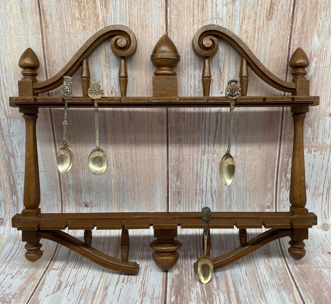 Vintage Syroco Resin Spoon Display Rack Displays 20 Spoons 1970s Made ...