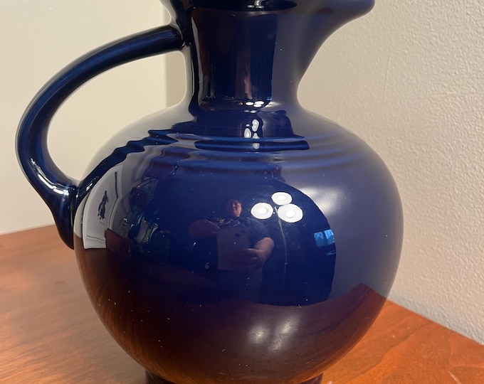 Fiestaware Carafe Pitcher Fiesta Homer Laughlin HLC USA Dark Cobalt ...