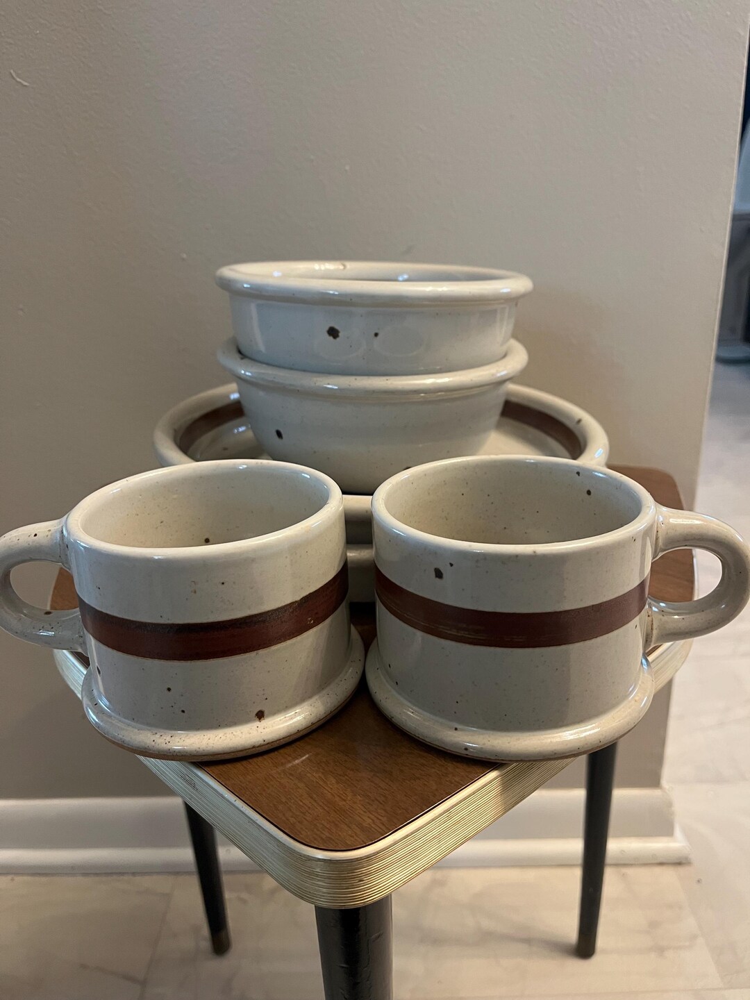 Dansk Stoneware Set by Niels Refsgaard, MCM Servingware, Mugs, Bowls ...