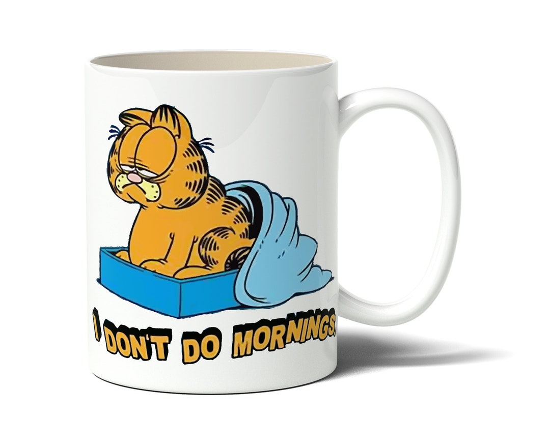 Garfield I Don't Do Mornings Comic TV Show Regalo de cumpleaños de ...