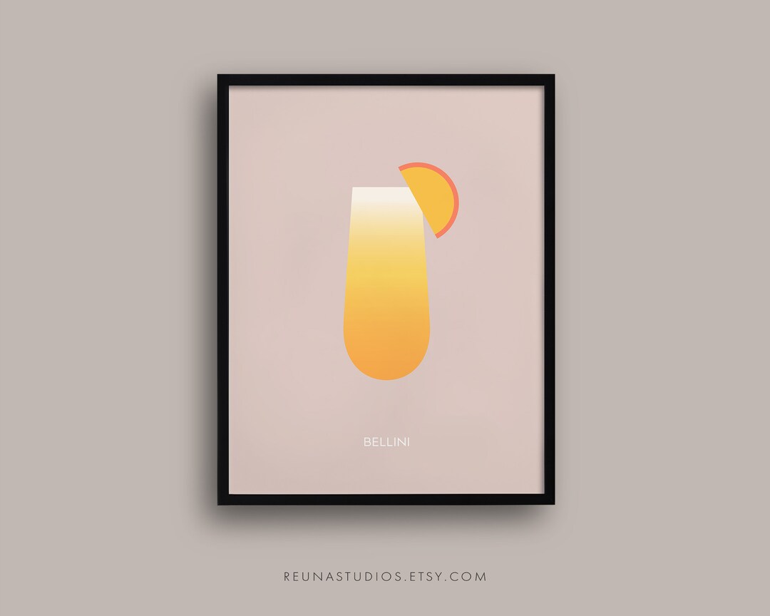 Signature Bellini Cocktail Poster - Etsy