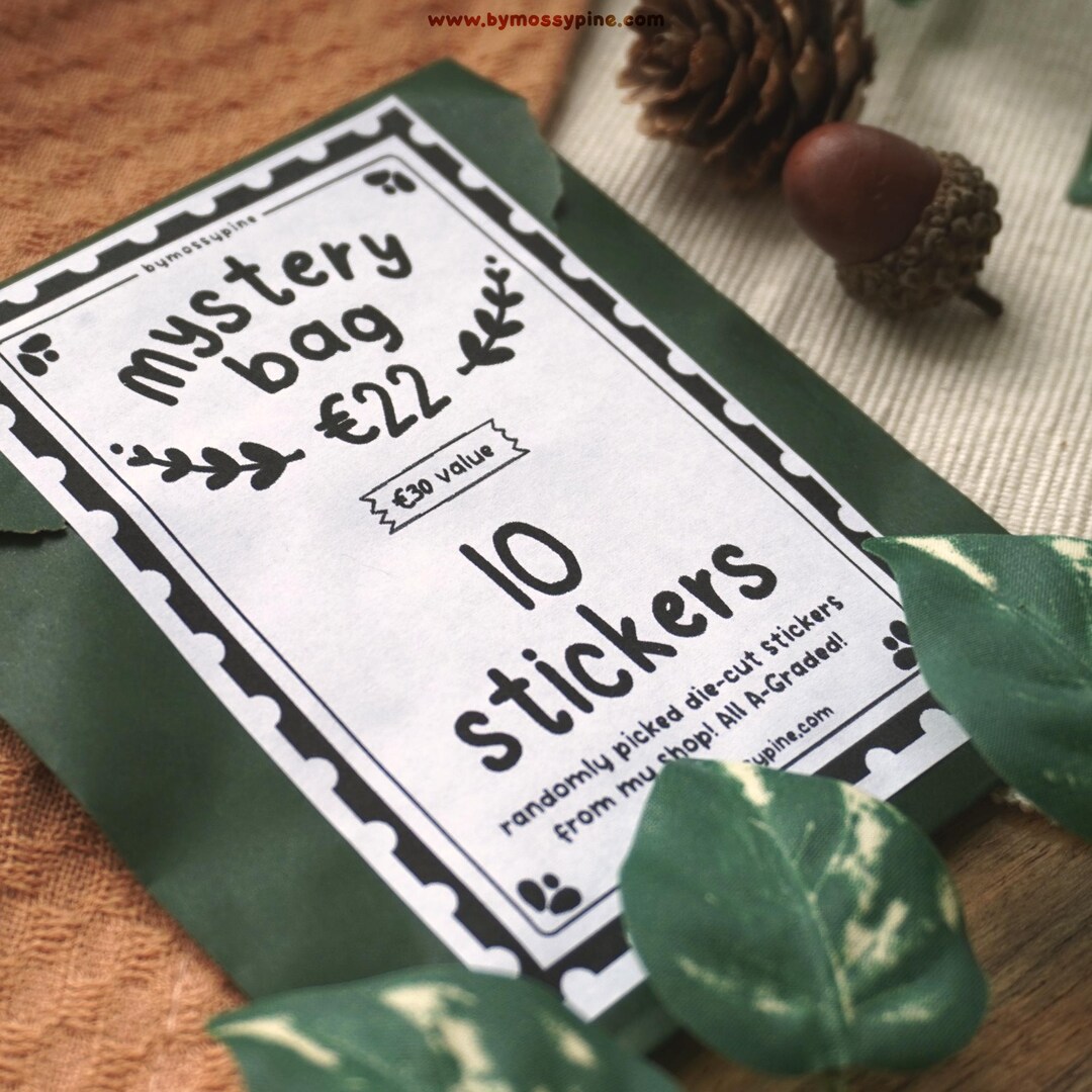 A-grade Sticker Mystery Bag | 10 Die-cut Laminated Die Cut Vinyl ...