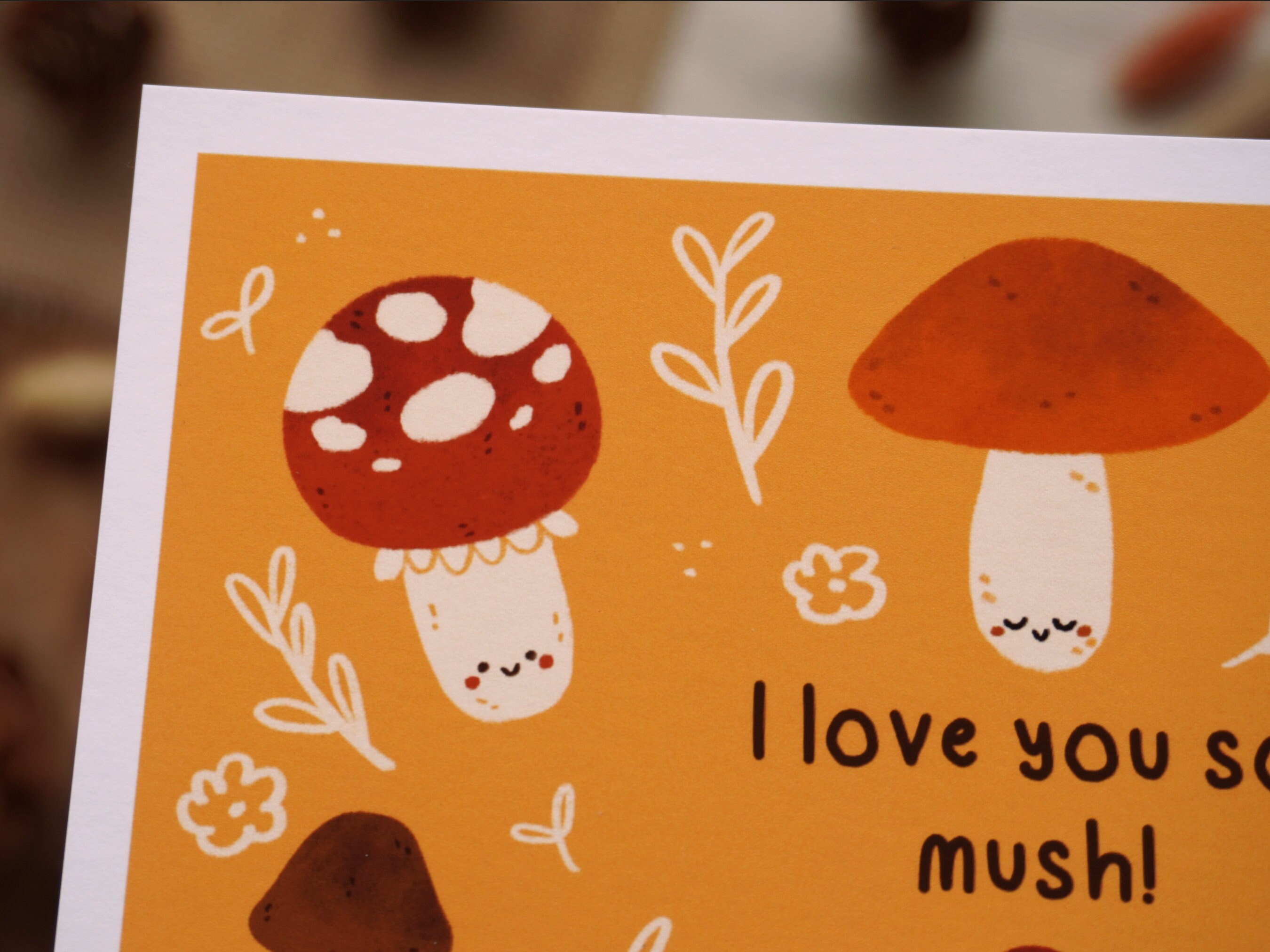 Mushroom Love You so Mush Art Print A5/A6 Print Mushroom Illustration ...