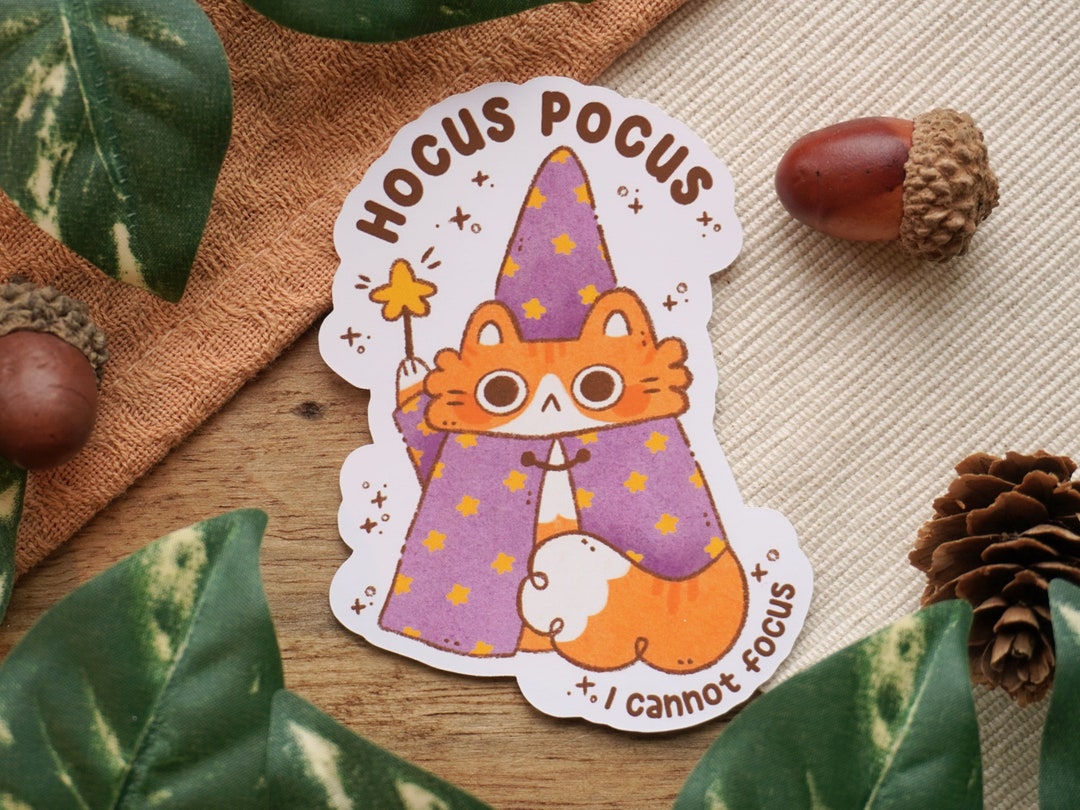 Wizard Cat Sticker | Die-cut Matte Vinyl Sticker - Waterproof Sticker ...
