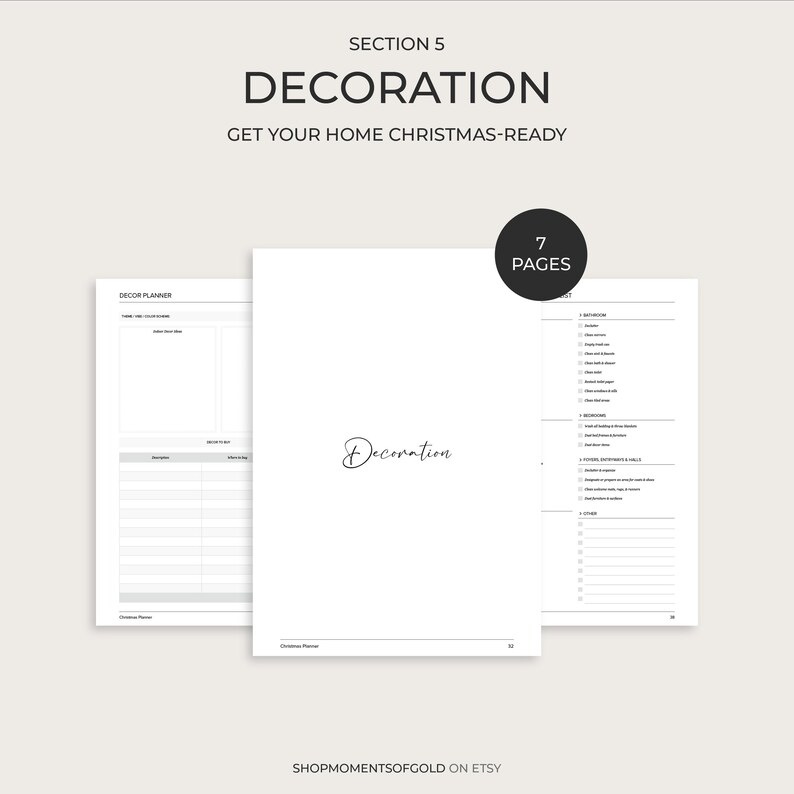 Ultimate Christmas Planner Digital Printable, Holiday Templates, Gift ...