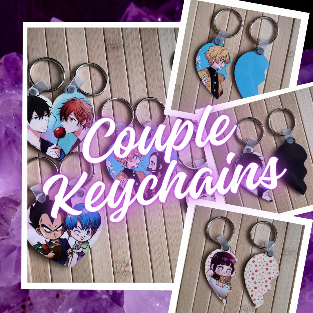 Custom Heart Keychain / Keychains Personalized Corazon / Anime ...