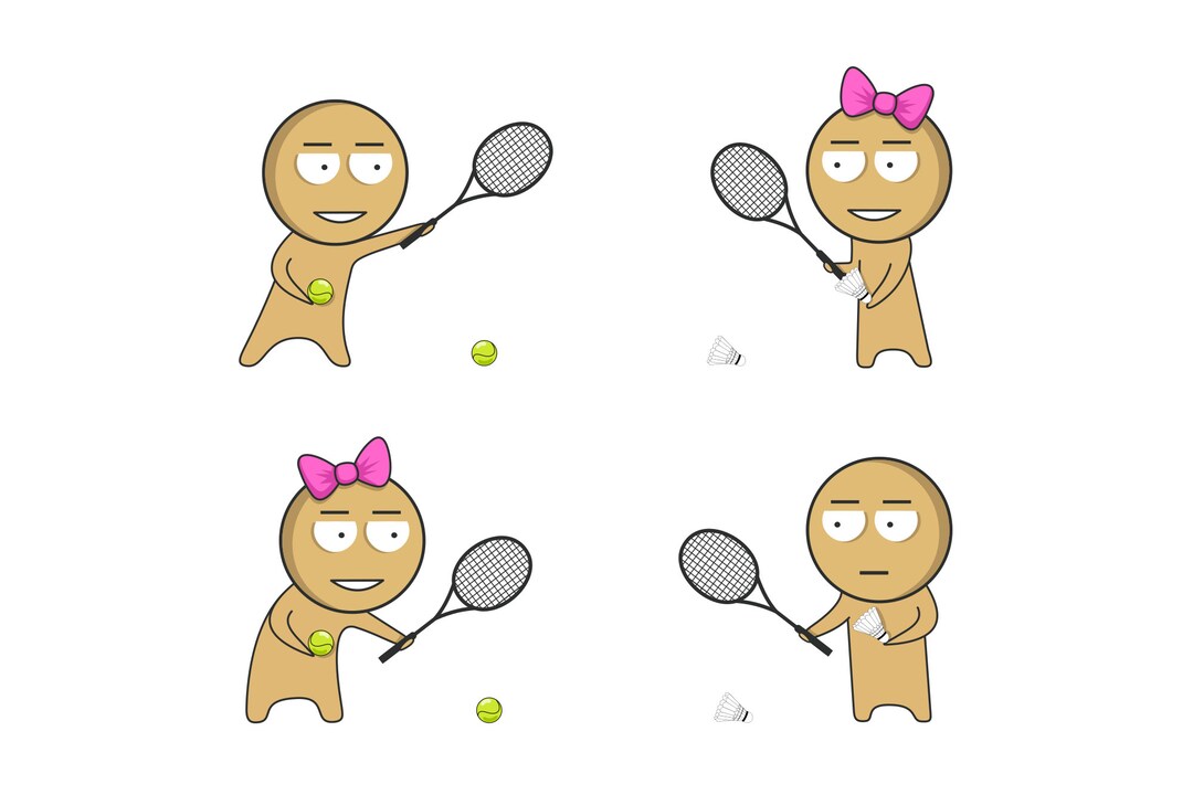 Tennis and Badminton Icons - Etsy