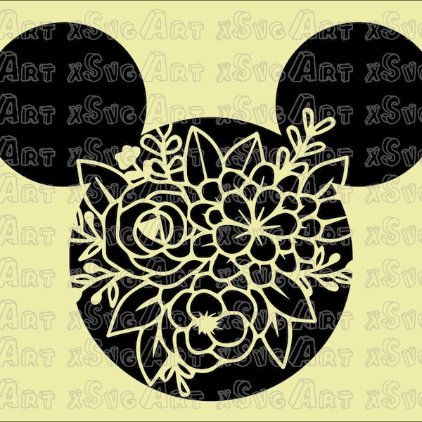 Mickey Mouse Flower Wreath - Etsy
