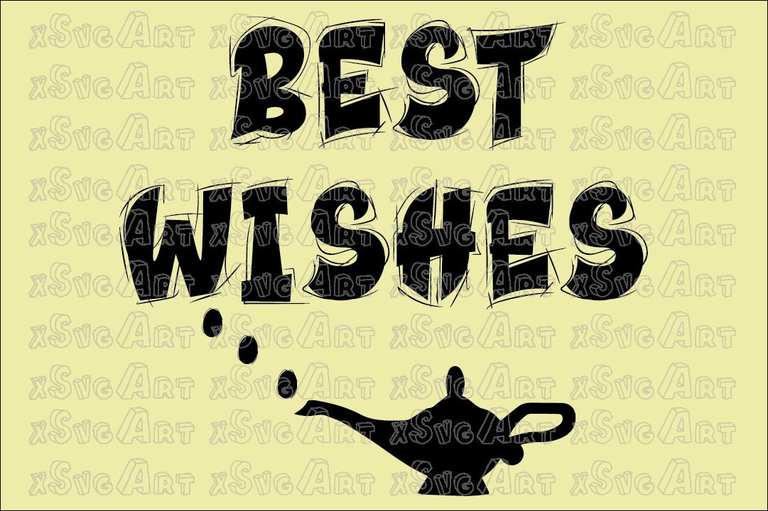 Best Wishes Svg, Aladdin Svg, Digital Sticker, Aladdin's Magical Lamp ...