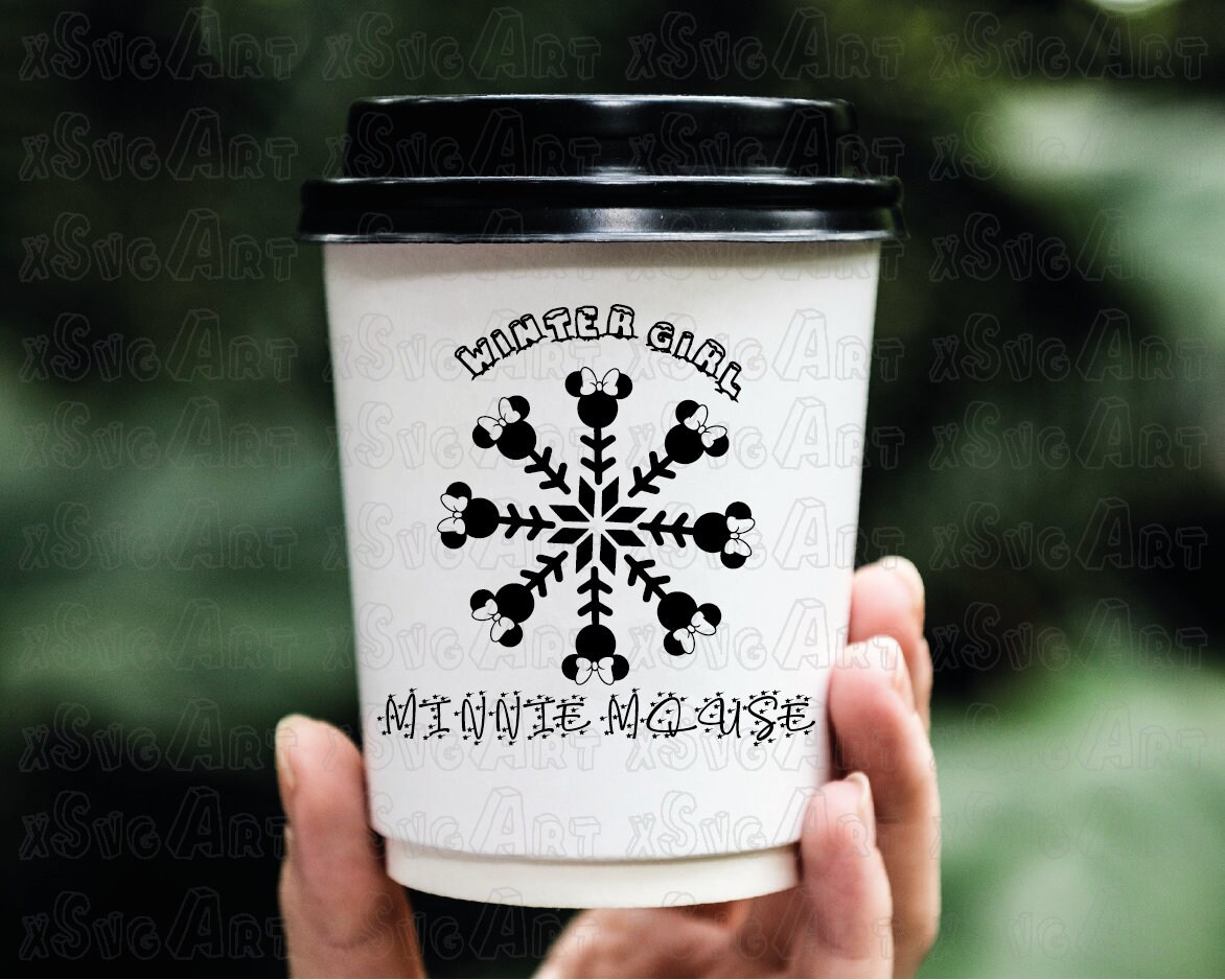 Minnie Mouse Heads SVG File, Snowflake Mouse Svg for Cricut, Mouse Head ...