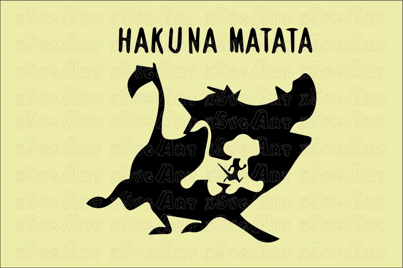 Hakuna Matata Lettering Svg Digital File, Animal Theme Park Digital ...