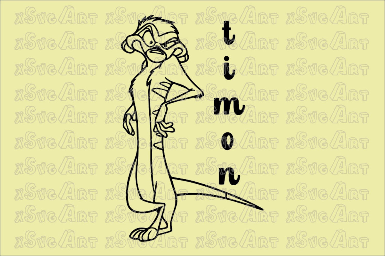 Timon Svg Lion King Svg Timon Lion King Svg Simba Svg - Etsy