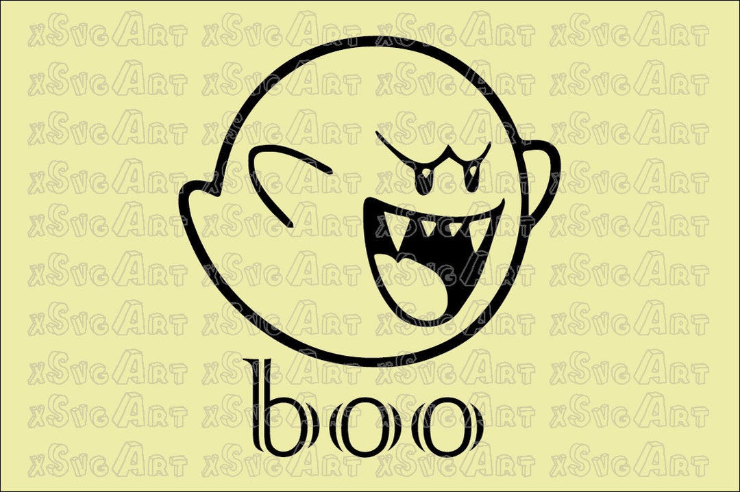 Boo Super Mario Svg, Mario Boo Svg, Super Mario Boo Ghost Svg, SVG for ...